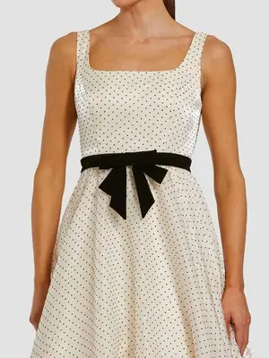 Mac Duggal Polka Dot Organza Fit & Flare Ball Gown