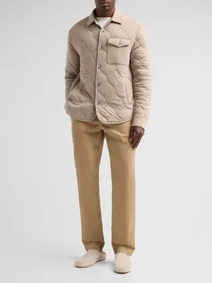 Vince Cotton Quilted Shirt Jacket