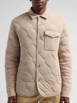 Vince Cotton Quilted Shirt Jacket