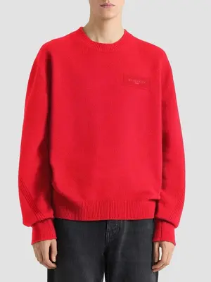 Givenchy Couture Seam Sweater In Wool And Cashmere - Vermillon