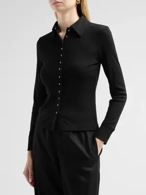 Vince Multi-button Collared Wool-blend Cardigan