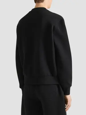 Givenchy Herringbone Knit Sweatshirt With Jacquard
