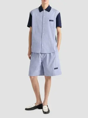 Givenchy Striped Shirt In Cotton With Paris Gros Grain