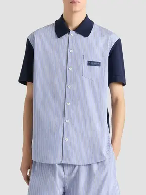 Givenchy Striped Shirt In Cotton With Paris Gros Grain