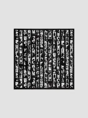Givenchy Shawl In Modal With Photographic Negative Print - Black