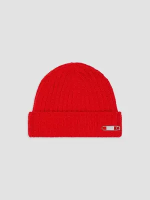 Givenchy Beanie In Wool With Pin - Vermillon
