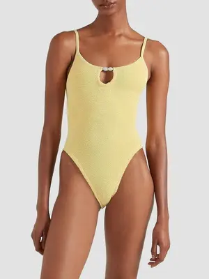 Hunza G Mia Beaded One-piece Swimsuit