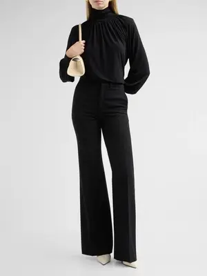 Vince Gathered Turtleneck Top