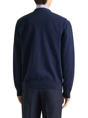 Givenchy Striped Cardigan In Cotton With Gros Grain Detail
