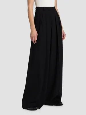 Michael Kors Shannon Pleated Virgin Wool High-rise Pants