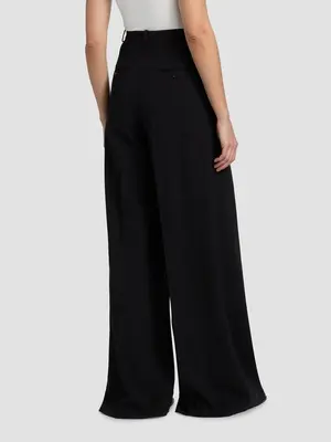 Michael Kors Shannon Pleated Virgin Wool High-rise Pants