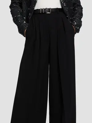 Michael Kors Shannon Pleated Virgin Wool High-rise Pants