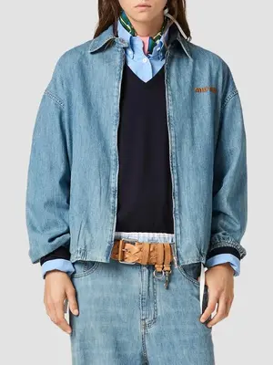 Miu Miu Chambray Blouson Jacket