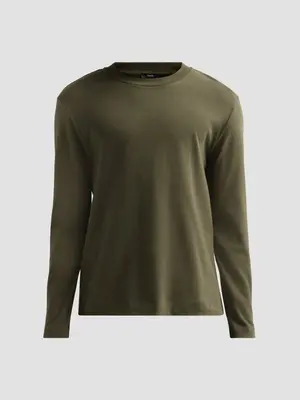 Vince Peached-face Cotton Jersey Long-sleeve T-shirt - Night Leaf