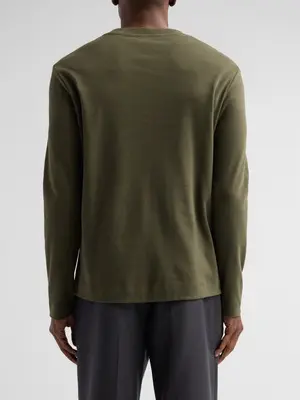 Vince Peached-face Cotton Jersey Long-sleeve T-shirt