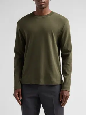 Vince Peached-face Cotton Jersey Long-sleeve T-shirt
