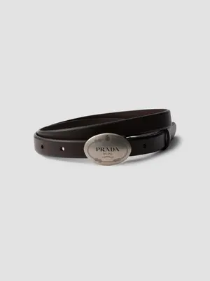Prada Leather Belt - Brown