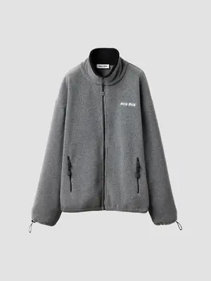 Miu Miu Fleece Sweatshirt Grey