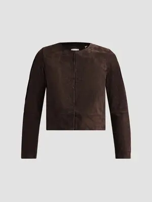 Vince Suede Collarless Jacket