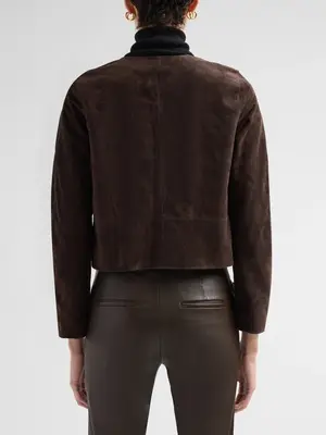 Vince Suede Collarless Jacket