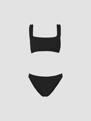 Hunza G Xandra Textured Bikini Black