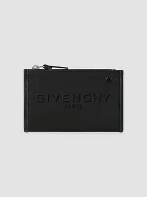 Givenchy Cargo Zipped Card Holder In Canvas Black