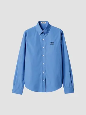 Miu Miu Poplin Shirt - Blue