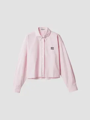 Miu Miu Poplin Shirt - Pink