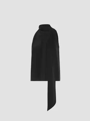 Max Mara Sleeveless Crepe De Chine Top - Black