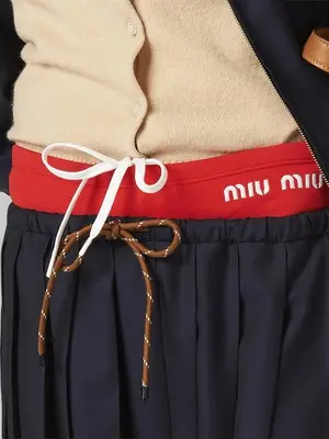 Miu Miu Pleated Batavia Skirt