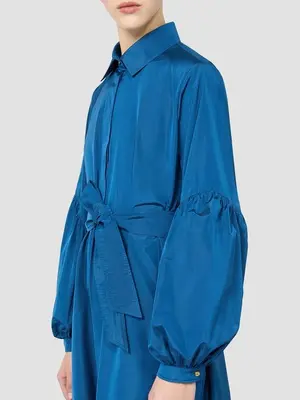 Max Mara Taffeta Shirt Dress