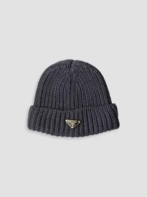 Prada Wool Beanie - Grey