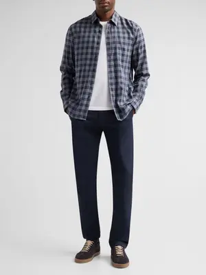 Vince Allen Plaid Cotton Shirt