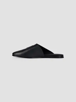 Givenchy Label Flat Mules In Nappa Leather