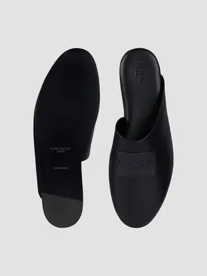 Givenchy Label Flat Mules In Nappa Leather