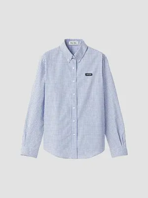 Miu Miu Checked Shirt - Blue