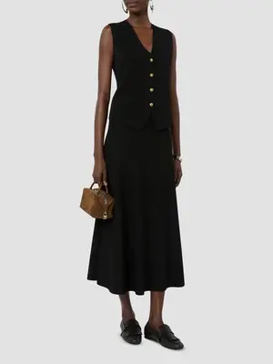 Max Mara Viscose Crepe Yarn Gilet