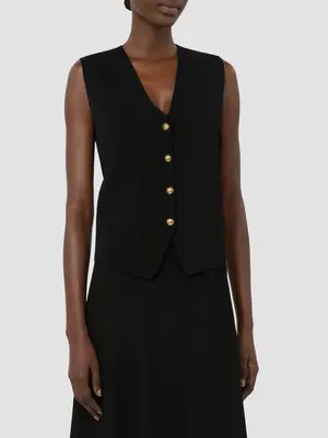 Max Mara Viscose Crepe Yarn Gilet