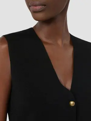 Max Mara Viscose Crepe Yarn Gilet