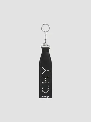 Givenchy Cargo Key Ring In Leather With Studs - Black