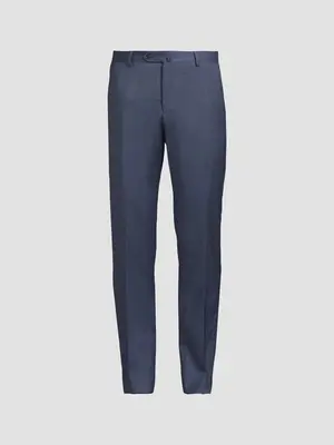 SAKS FIFTH AVENUE Collection Basic Wool Dress Trousers Denim