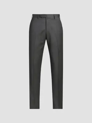 SAKS FIFTH AVENUE Collection Basic Wool Dress Trousers - Medium Grey