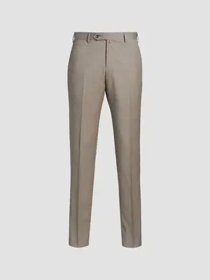 SAKS FIFTH AVENUE Collection Basic Wool Dress Trousers Tan