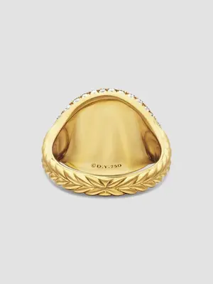 David Yurman Chevron Pinky Ring In 18k Yellow Gold