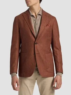 SAKS FIFTH AVENUE Collection Melange Wool-blend Flannel Jacket