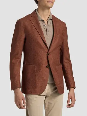 SAKS FIFTH AVENUE Collection Melange Wool-blend Flannel Jacket