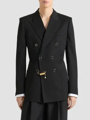 Givenchy Double-breasted Slim Fit Jacket In Wool