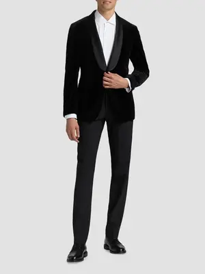 SAKS FIFTH AVENUE Collection Velvet Formal Shawl Jacket