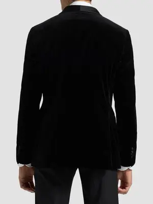 SAKS FIFTH AVENUE Collection Velvet Formal Shawl Jacket