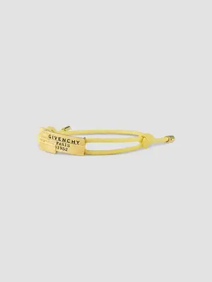 Givenchy Tape Cord Bracelet In Cotton And Metal - Butter